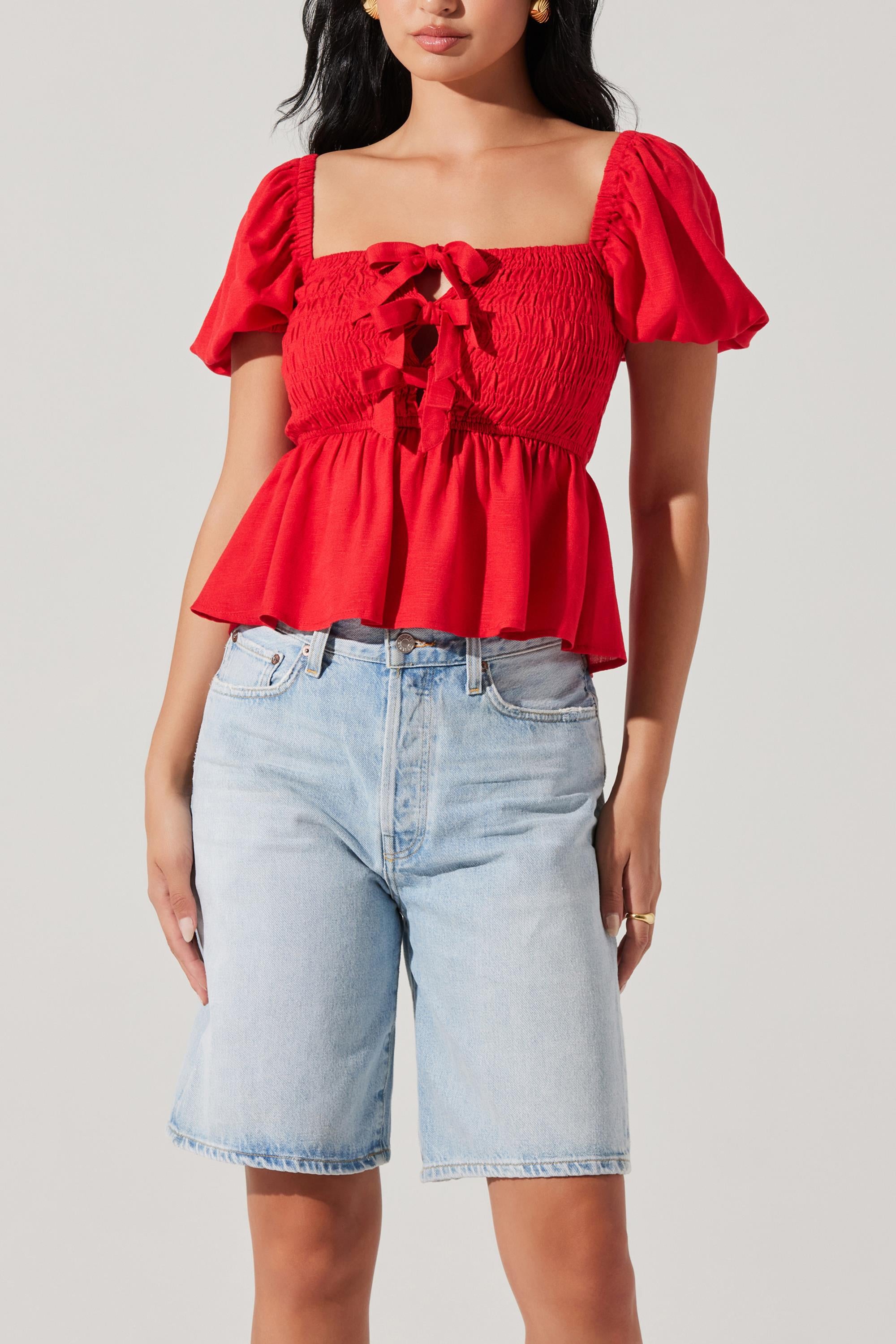 Darlene Puff Sleeve Top – South Moon Under