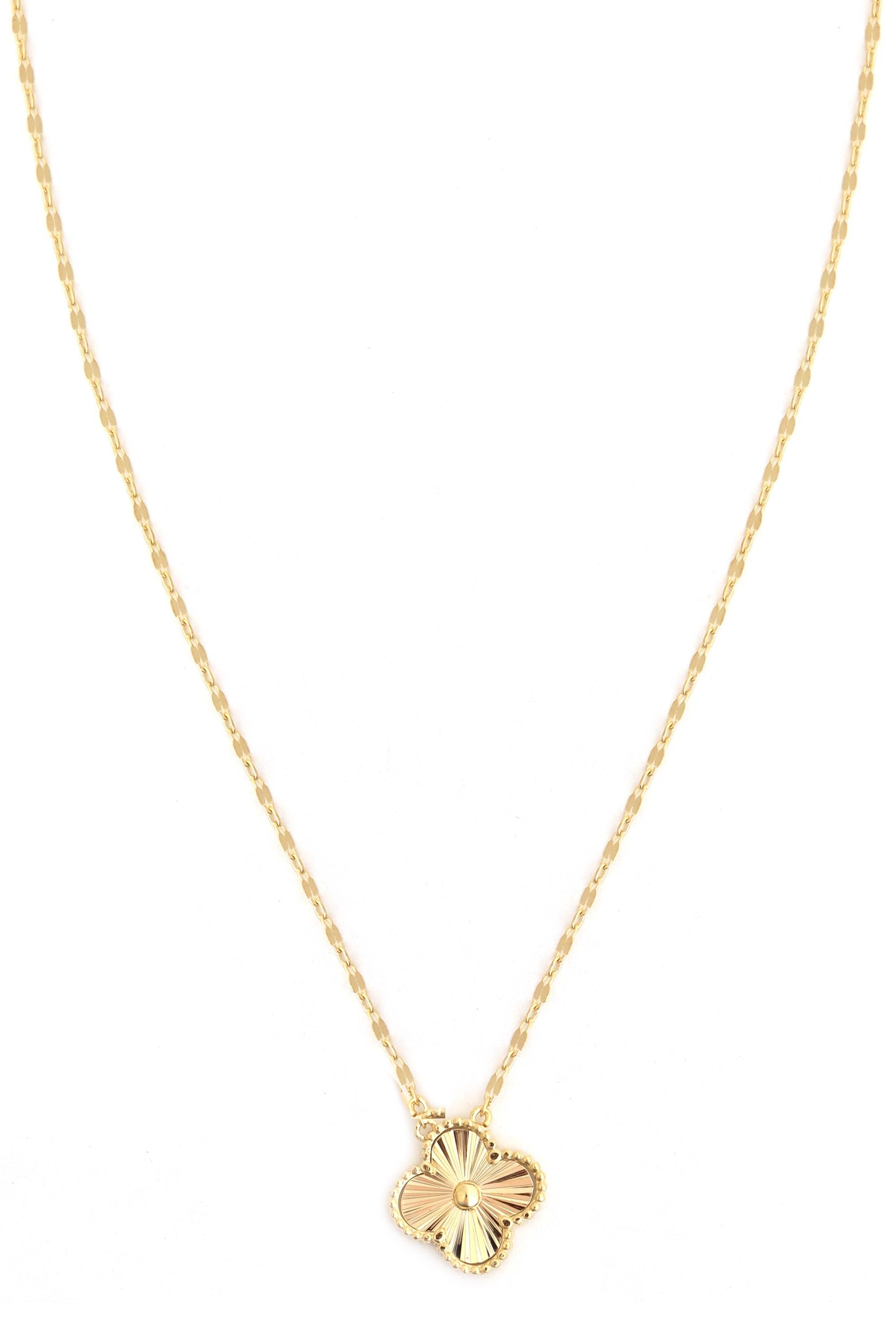 16 In Neck Metal Clover Gold Gold – South Moon Under