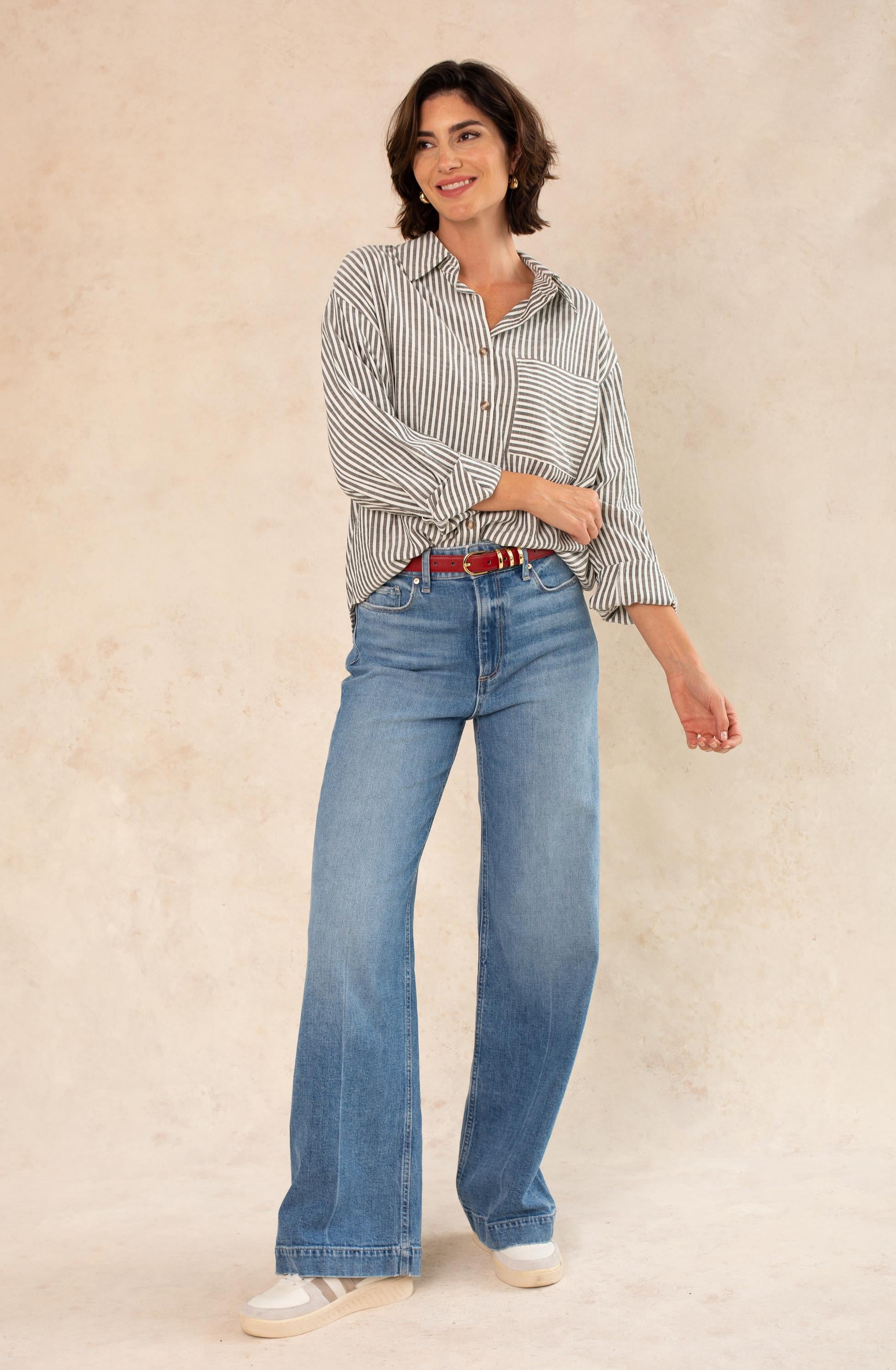 Molly Striped Button Down – South Moon Under